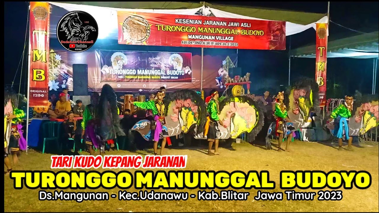 tari kuda kepang jaranan TURONGO MANUNGGAL BUDOYO Live MANGUNAN UDANAWU ...