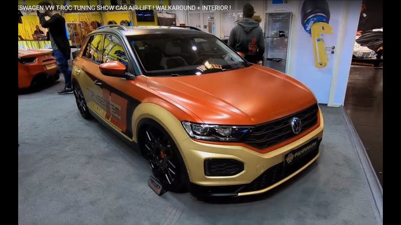 Volkswagen VW T-ROC tuning show car with air-lift walkaround and ...