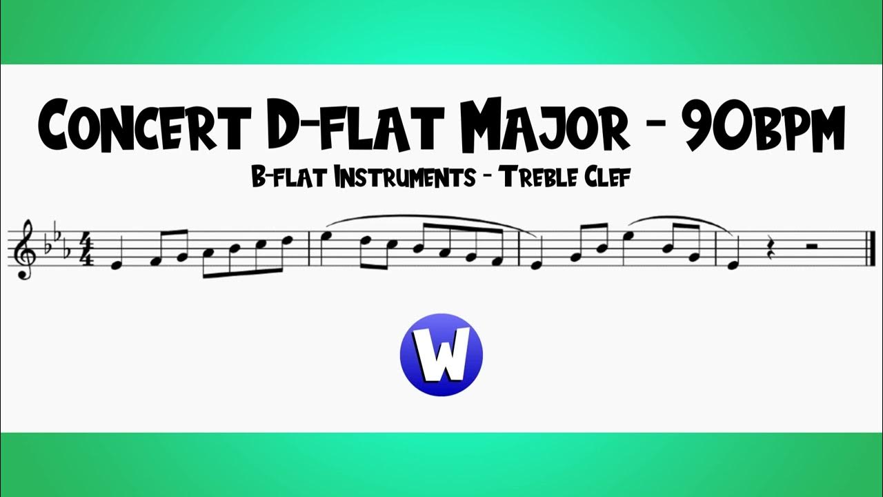 Concert D-flat Major Scale (Trumpet, Clarinet, or Tenor Saxophone) | 70 ...