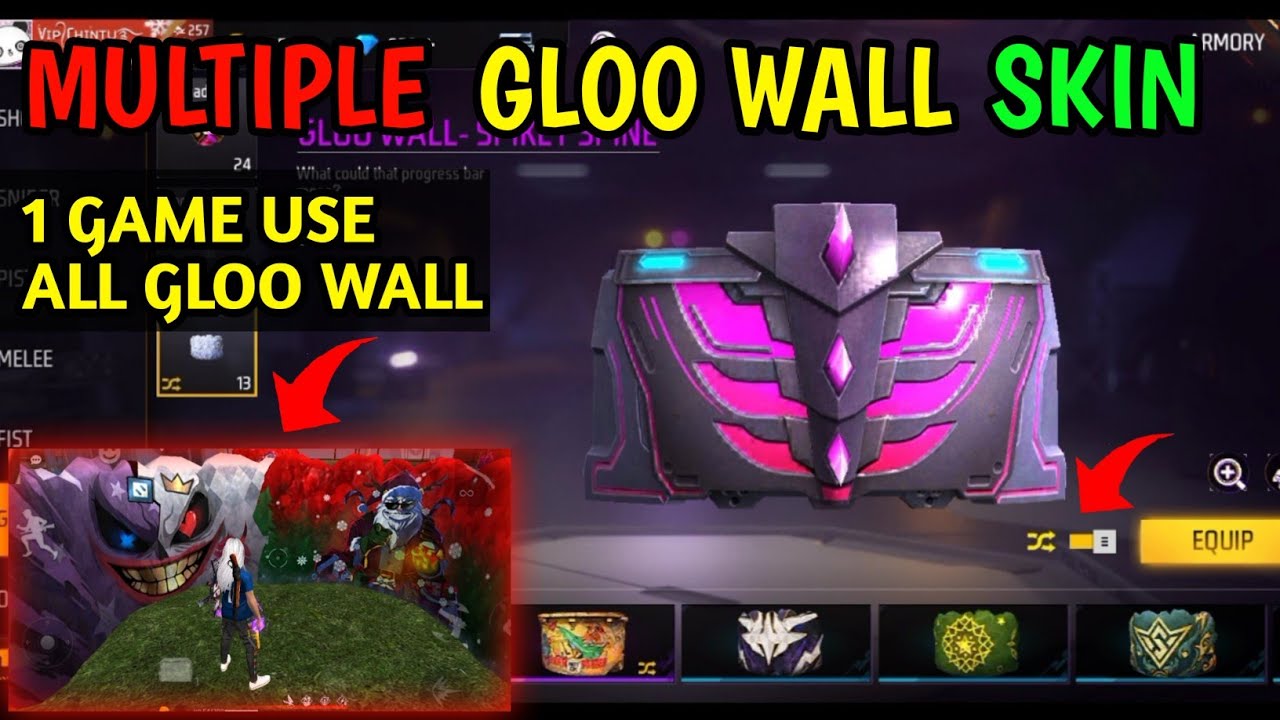 How to use multiple gloo wall in free fire || Multiple gloo wall ...
