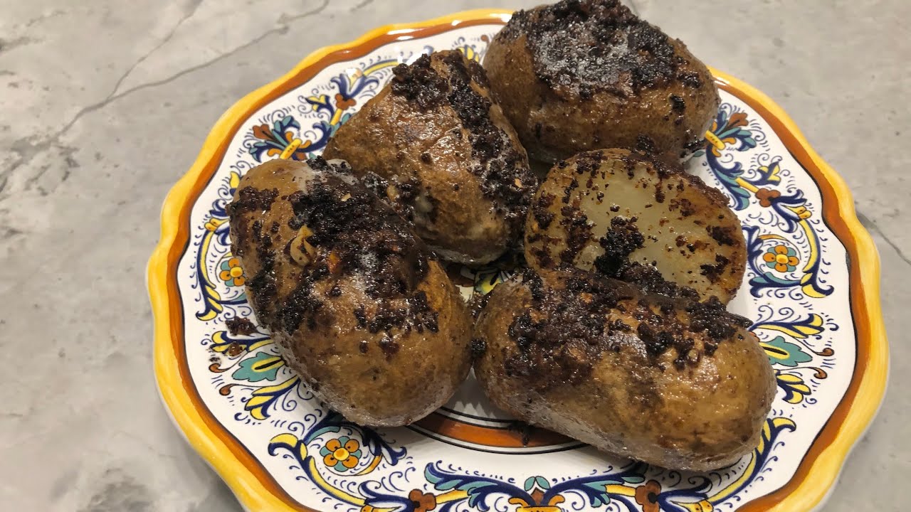 Charred Potatoes (with miso butter) No oven baked potato - YouTube