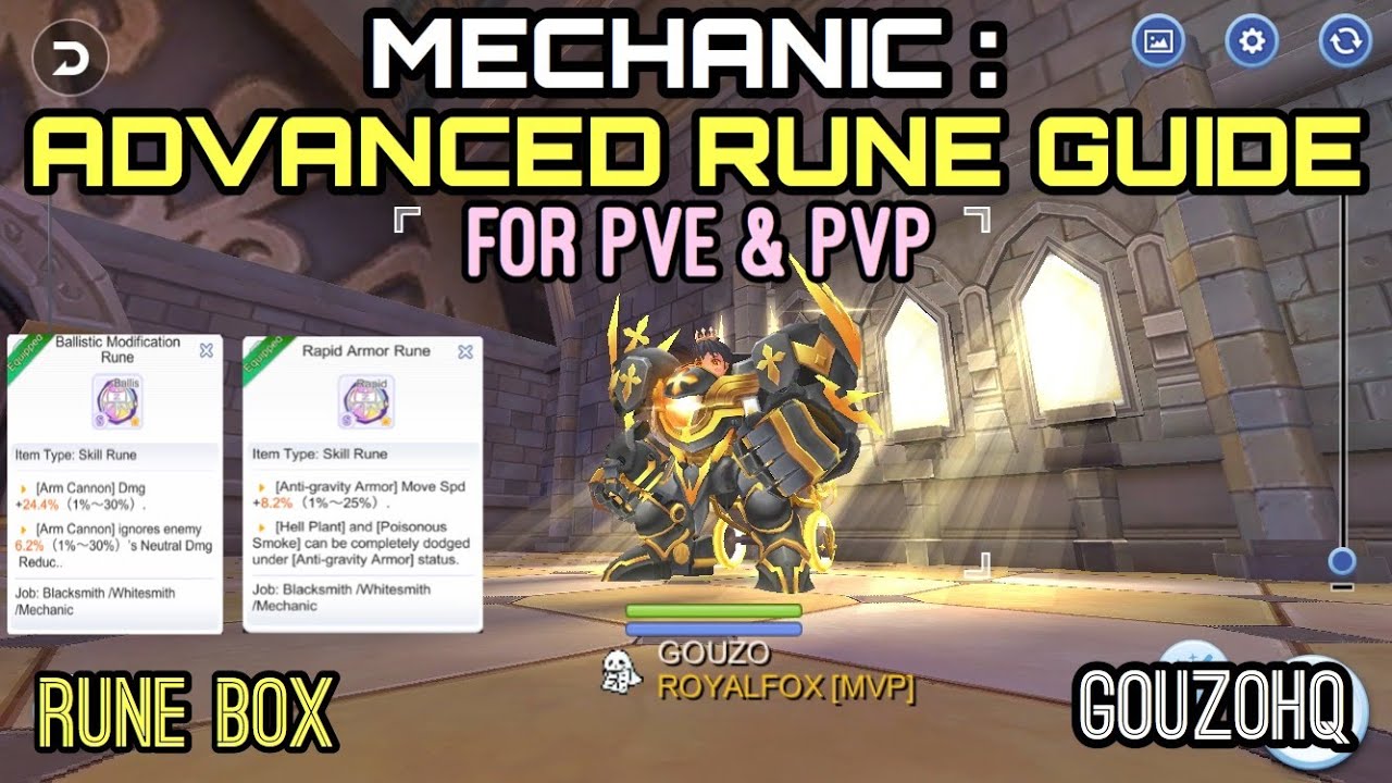 MECHANIC : Advanced Rune Guide for PVE & PVP - Ragnarok Mobile Eternal ...