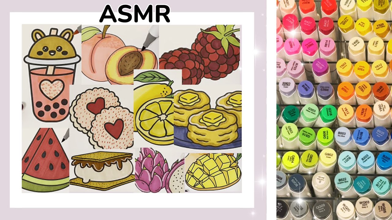 Satisfying Food Coloring Moments ASMR Marker Sounds for Stress Relief ...