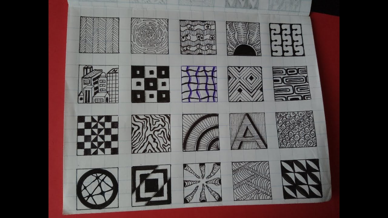 1001 Easy tangle patterns #270 - YouTube