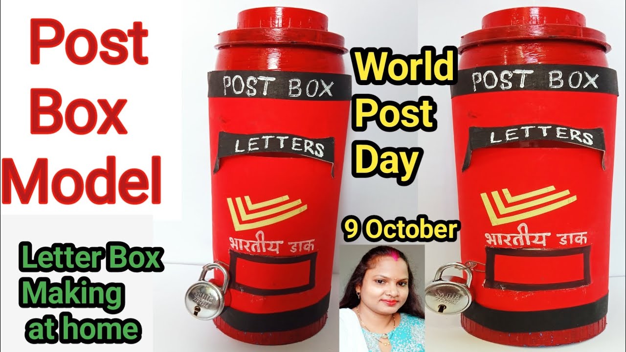 Post Box Model Making | World Post Day 💌 / Letter Box With paper ...