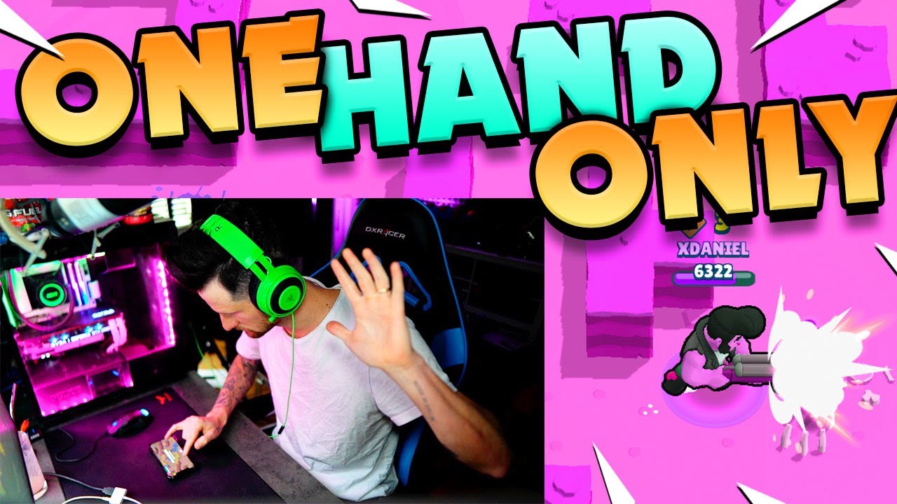 PLAY ONE HAND ONLY in BRAWL STARS - YouTube