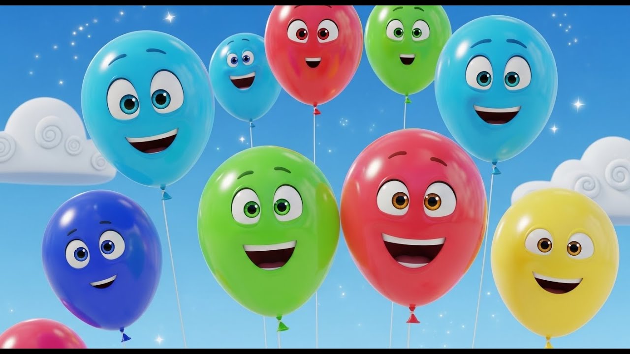 Count the Balloons in the Air 🎈☁️ | Learn Numbers for Kids | Fun ...