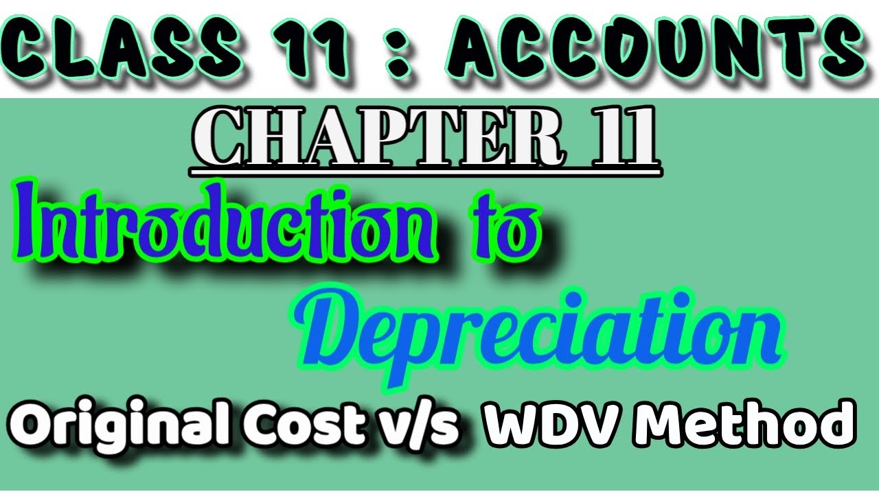 #1 Introduction to DEPRECIATION। Practical Question । Straight Line ...