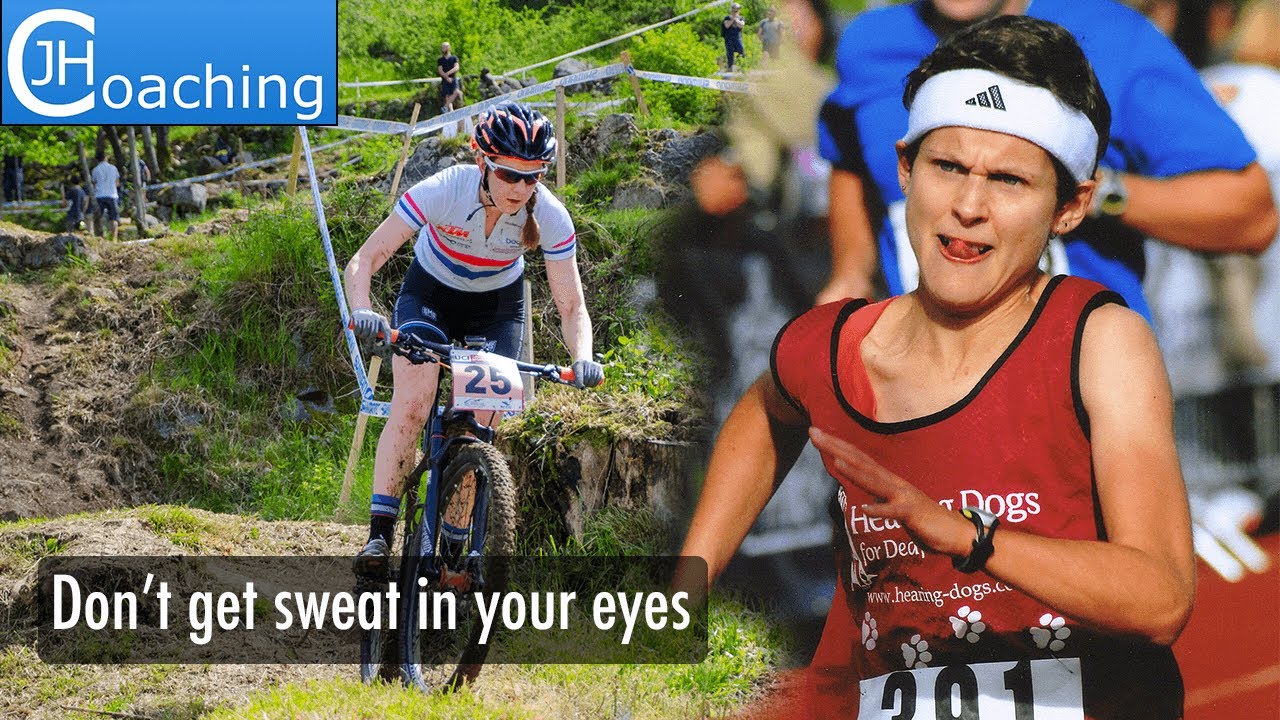 Stop sweat getting in your eyes when cycling or running - YouTube