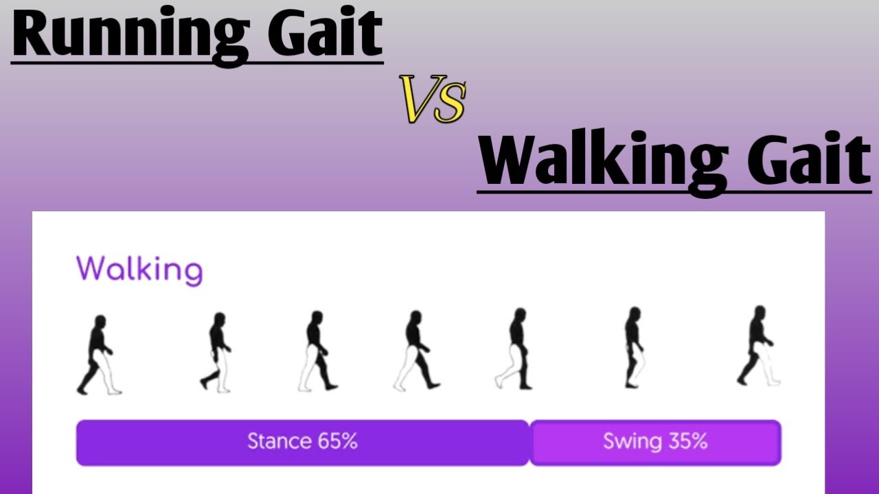 Gait : Running Gait Vs Walking Gait - YouTube