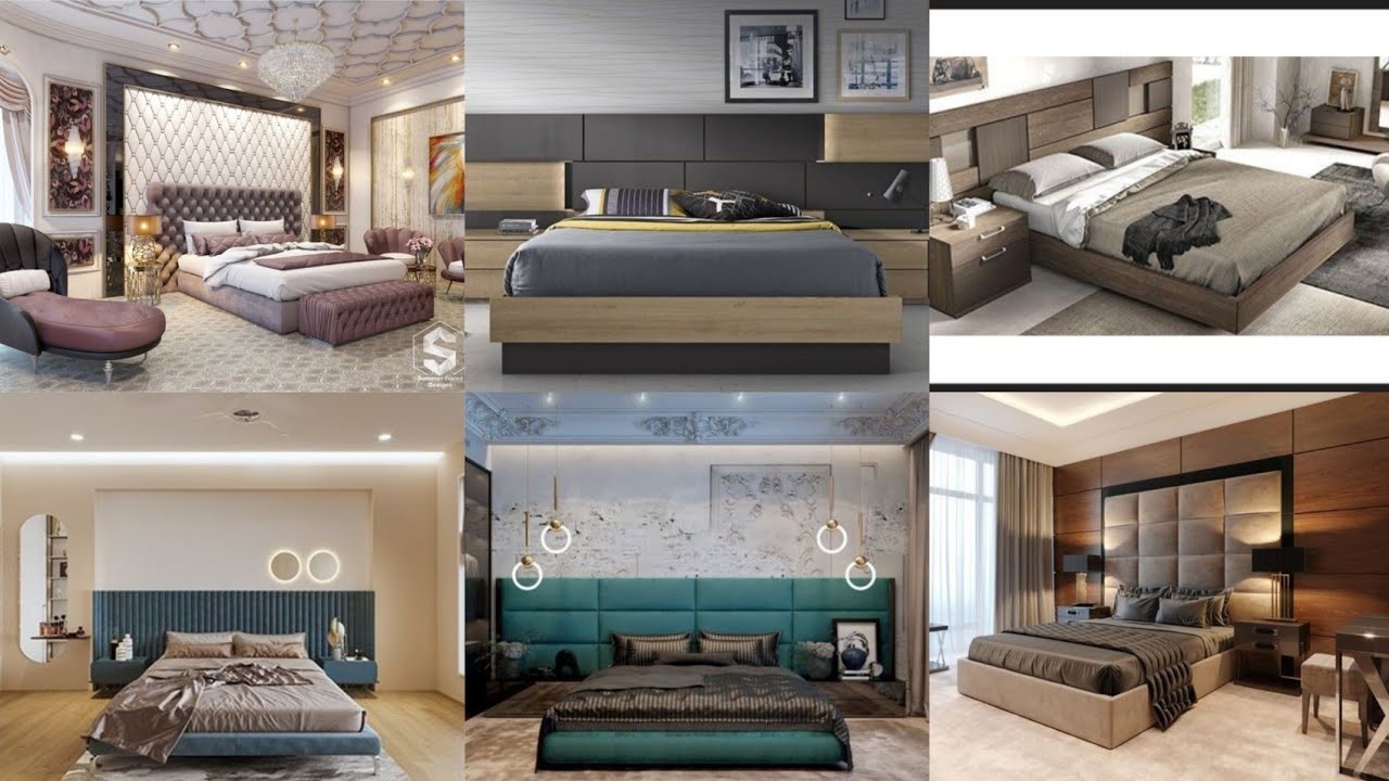 Modern bed headboard design | Modern bed designs | wooden bed | Latest ...