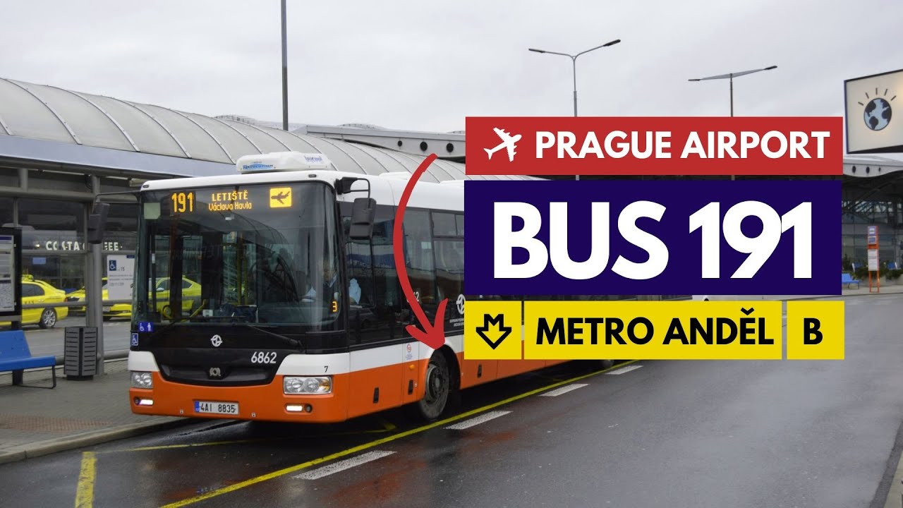How to get from Prague's airport to the city centre Bus 191 to Prag 5 ...