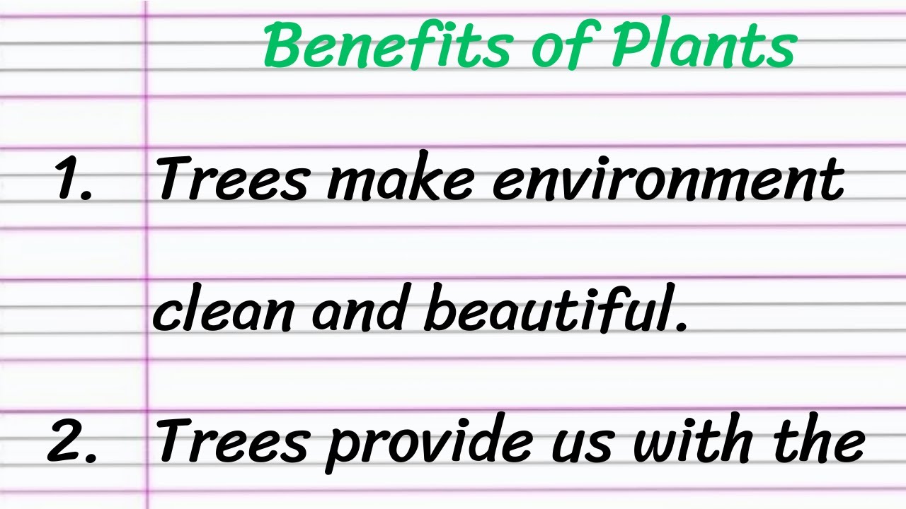 Benefits of Plants Essay in English 10 Lines || Short Essay on Benefits ...