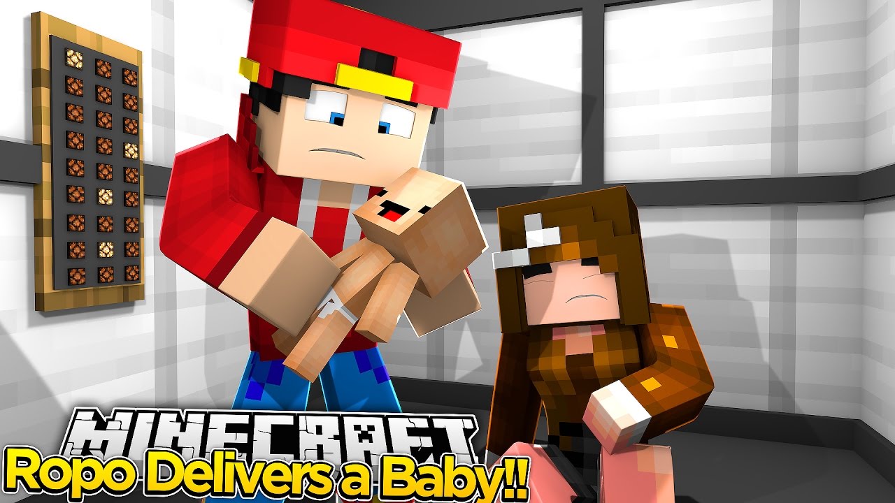 Minecraft Adventure - LITTLE ROPO DELIVERS A BABY!! - YouTube