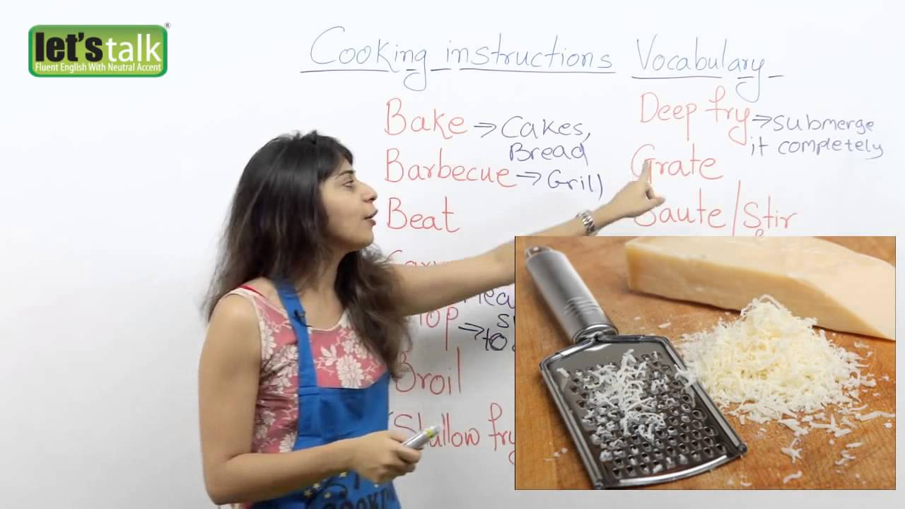 Giving cooking instructions in English Vocabulary and Phrases Free ...