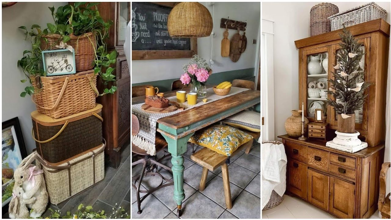 100+Vintage Antique Rustic farmhouse decorating ideas. Rustic farmhouse ...