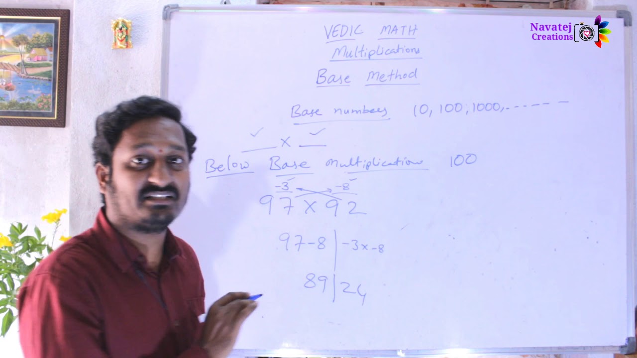Base method. Below base 100 multiplication topic in Vedic Math by ...