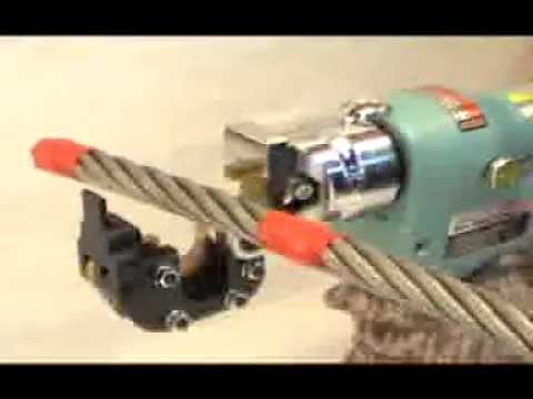 Battery Powered Wire Rope Cutter 3/4" - YouTube