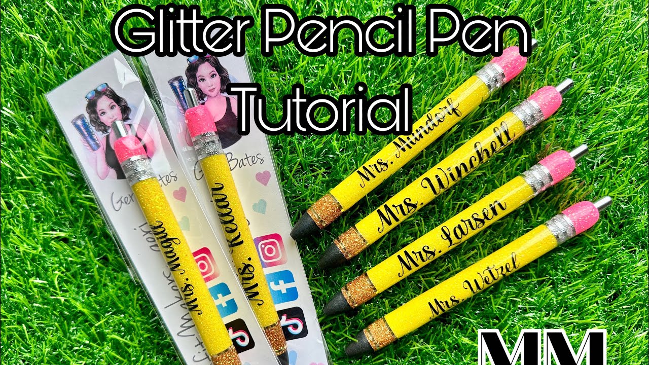 Glitter Pencil Pens with Epoxy - YouTube