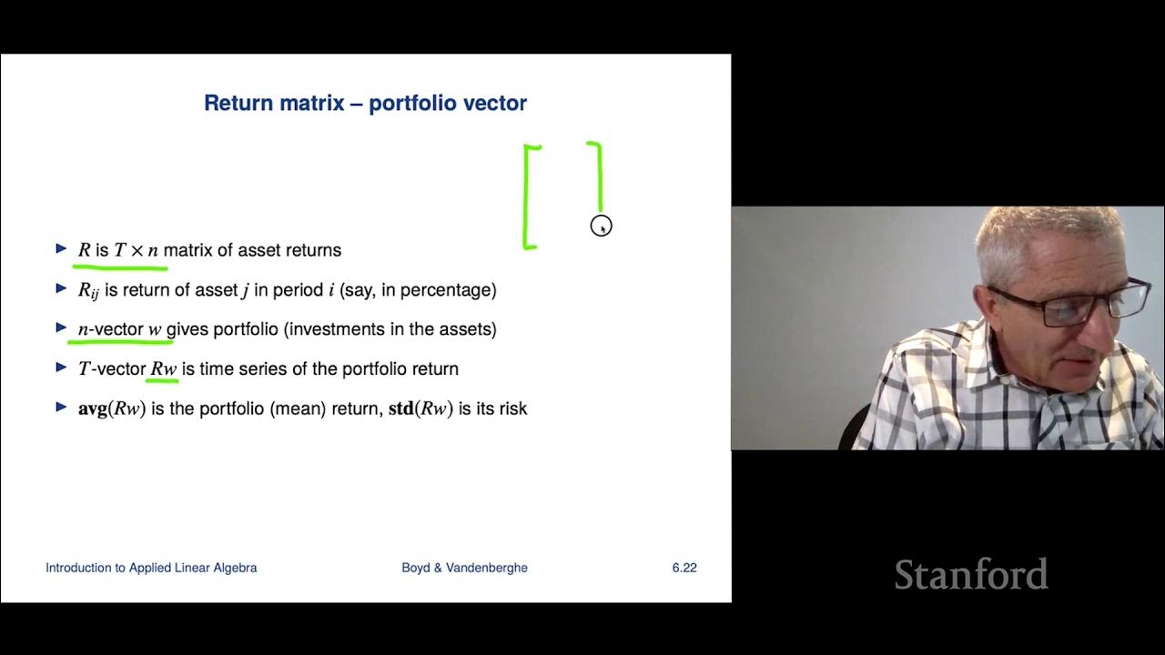 Stanford ENGR108: Introduction to Applied Linear Algebra | 2020 | Lecture 19-VMLS matrix vector ...