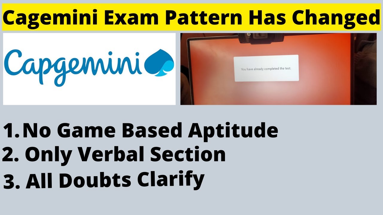 Capgemini Exam Pattern Has Changed 2024 | No Game Based Aptitude ...