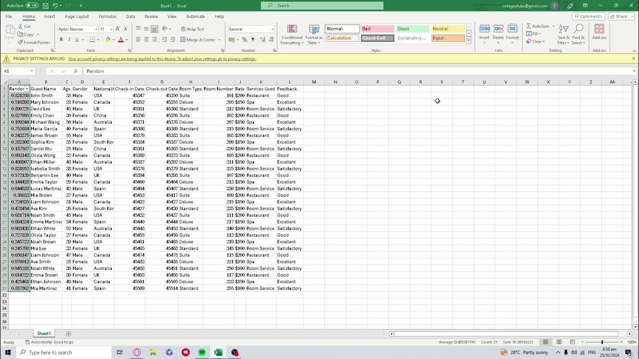 how to do random sampling in microsoft excel - YouTube