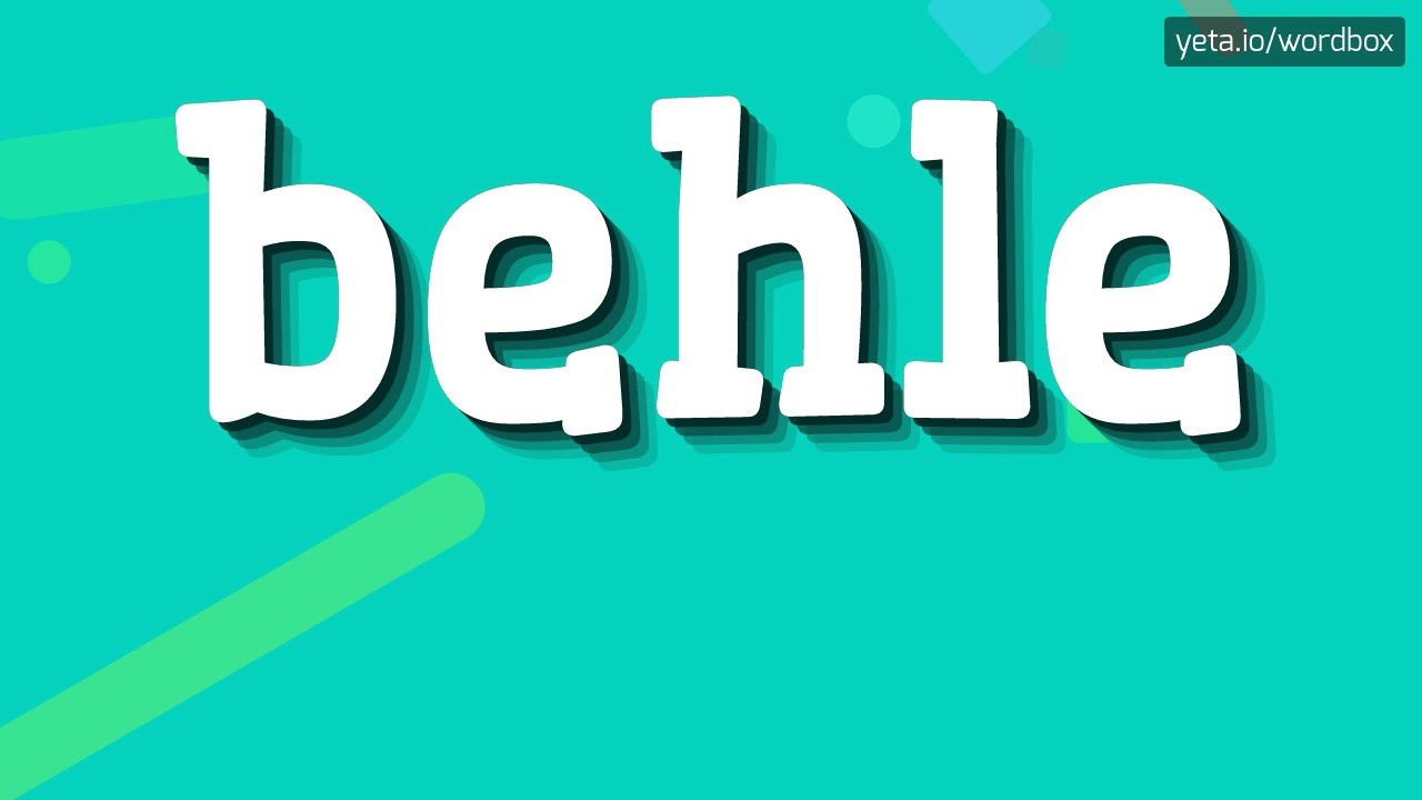 BEHLE - HOW TO PRONOUNCE IT!? - YouTube