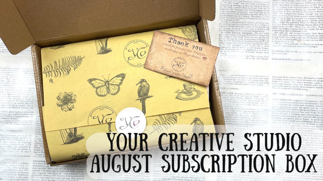 August Subscription Box from Your Creative Studio | 🦋 Shanouki Art 🦋 ...