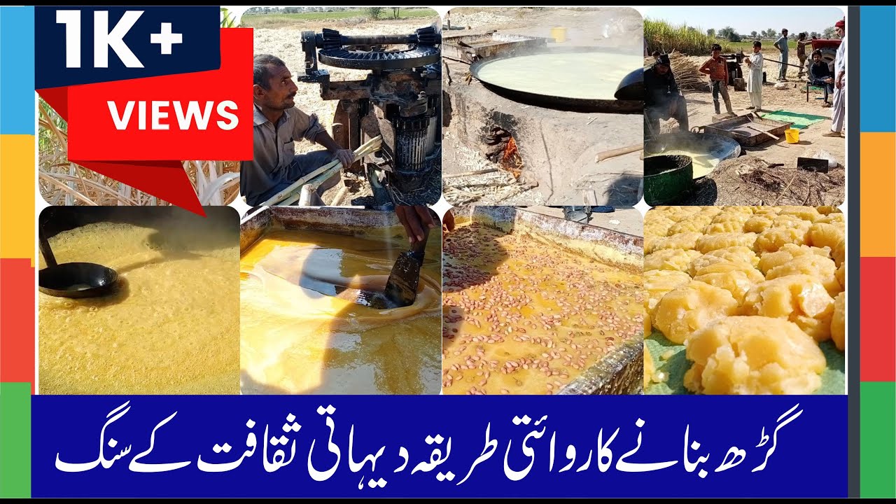 Field to Sweetness || The Art of Making Gurr in Punjab ||Traditional ...