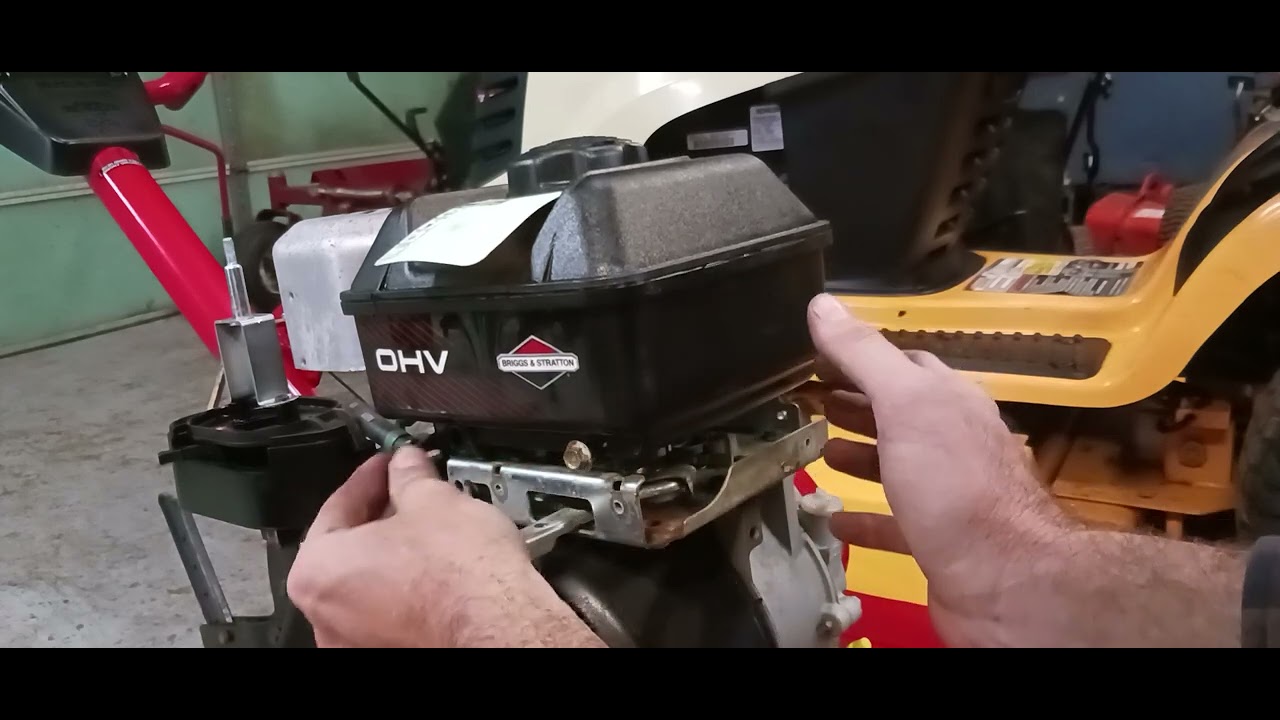 how to change the gas lines underneath the fuel tank on a Yard Machine ...