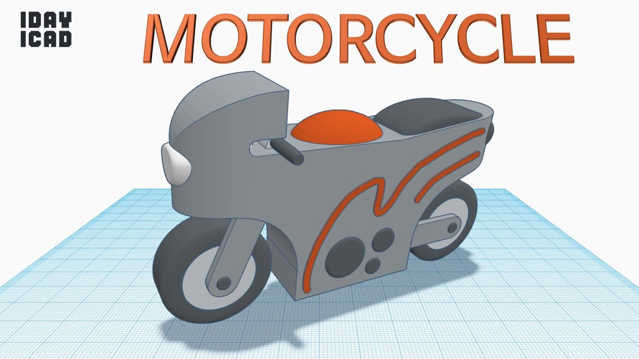 [1DAY_1CAD] MOTORCYCLE (Tinkercad : Know-how / Style / Education) - YouTube