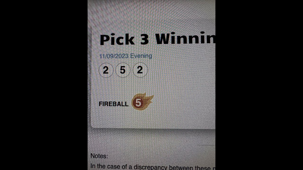 The Dream Lottery Pick 3 Evening Prediction That Came True - YouTube