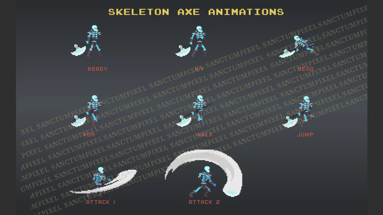 Big Skeleton Pixel Art Monsters - YouTube