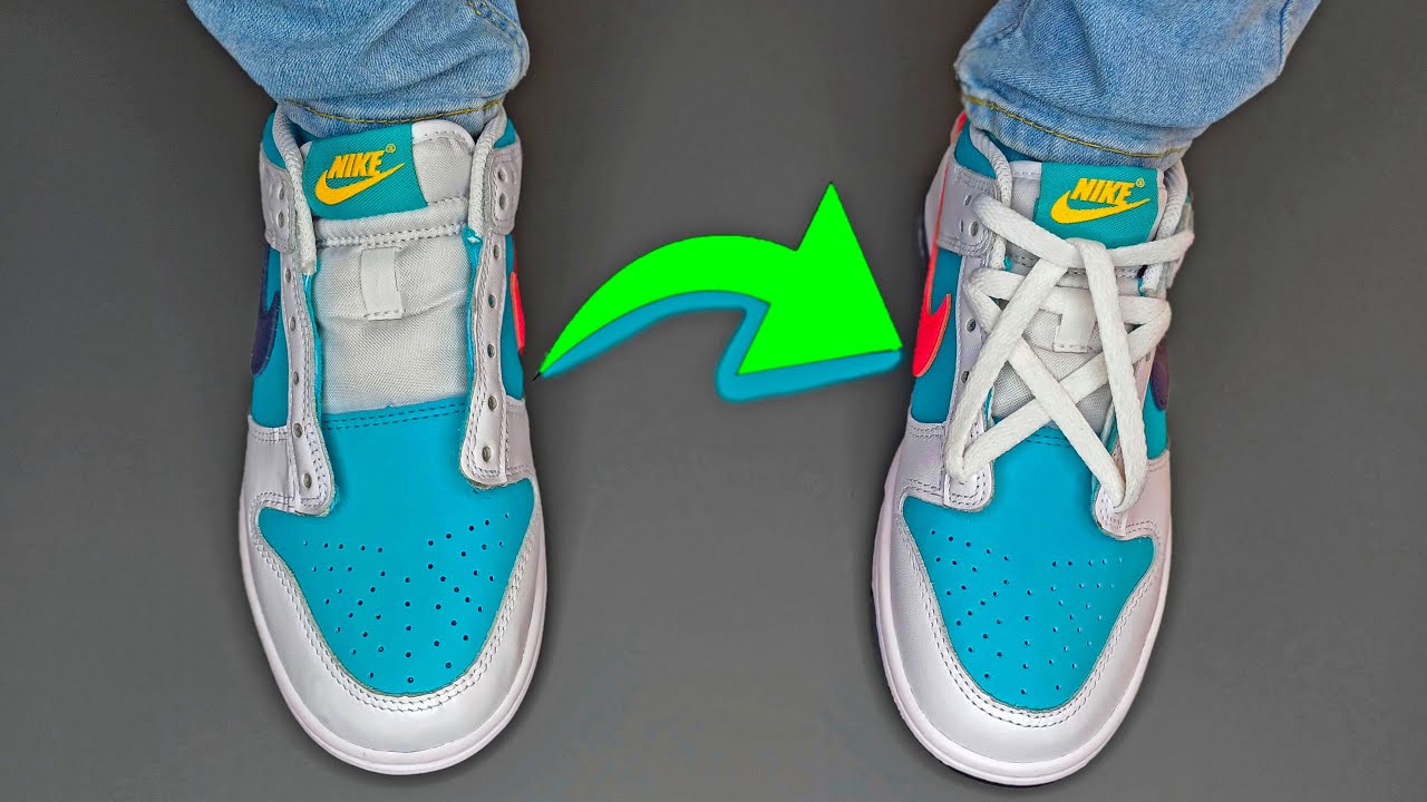 How to tie star laces on Nike Dunk 🔥 Lacing Tutorial - YouTube