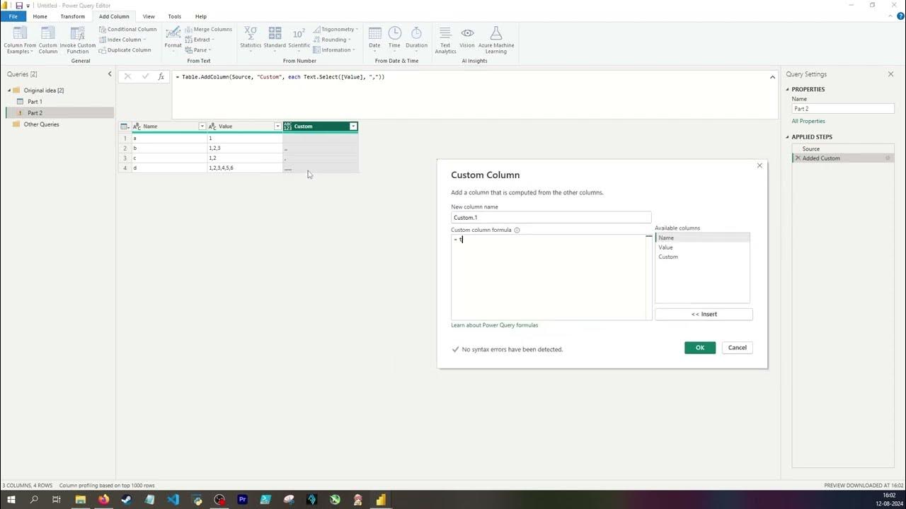 86 - Split columns, varying number of columns (Power Query) - YouTube