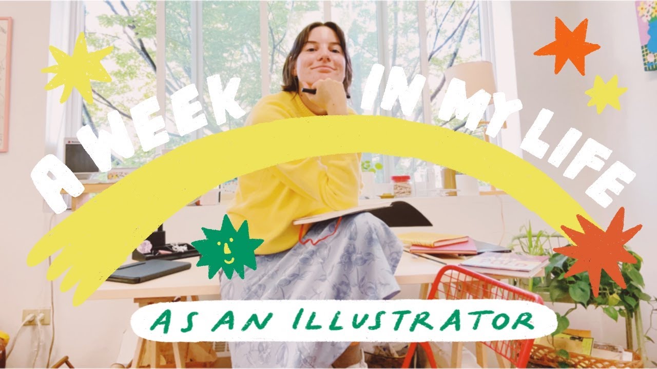 Illustrator studio vlog! full work week, Patreon, instagram ...