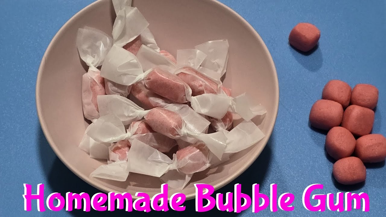 Homemade Bubble Gum - YouTube