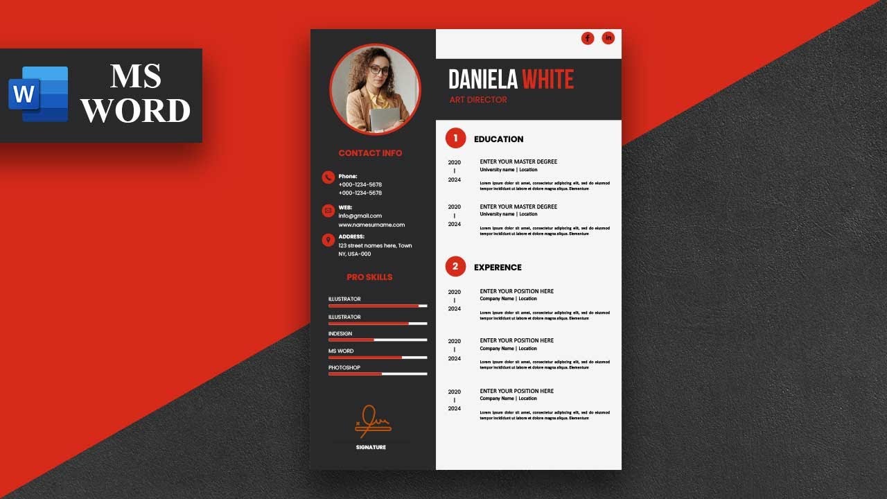 Professional CV Template Design in Word | Step-by-Step Tutorial [2023 ...