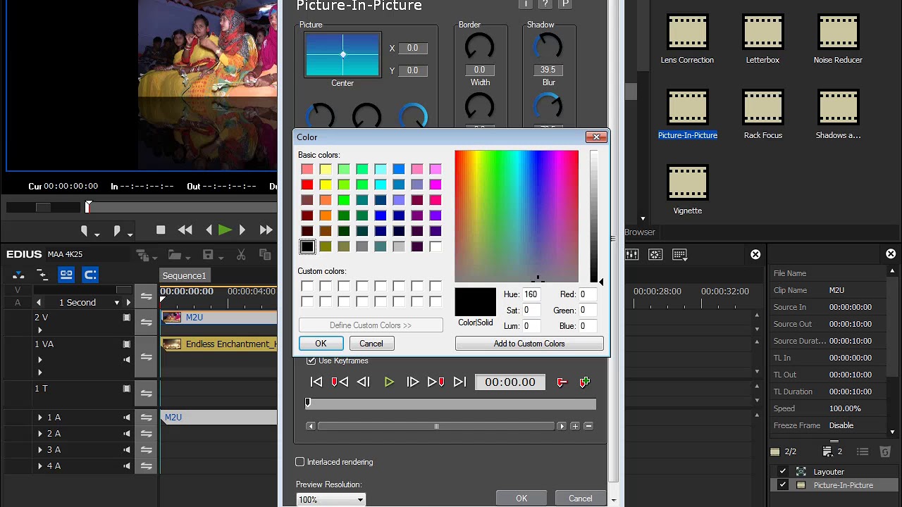 EDIUS 8 53 New Blue FX Work - YouTube