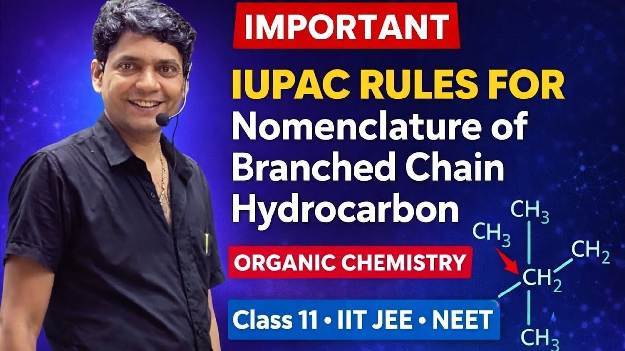 12 Organic Chemistry | IUPAC Rules of Nomenclature of branched chain ...