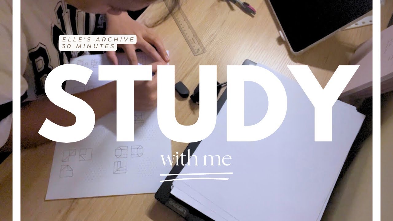 study with me: locked in for 30 minutes (rain, fire, wave bg noises, no ...