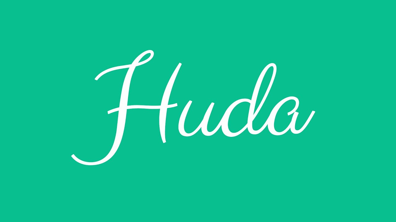 Learn how to Sign the Name Huda Stylishly in Cursive Writing - YouTube