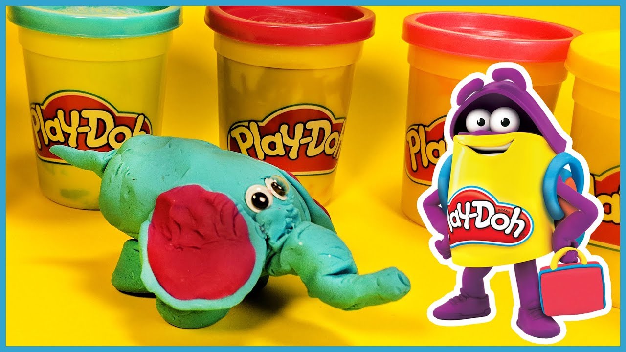 Learn Colors with PLAY-DOH Fun & Creative for Children Elephant ...