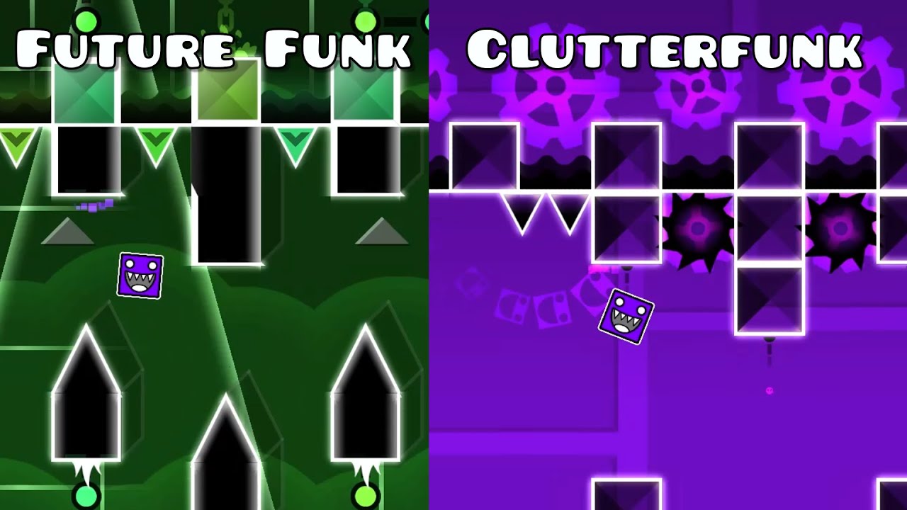 Clutterfunk VS Future Funk : Geometry Dash Comparison - YouTube