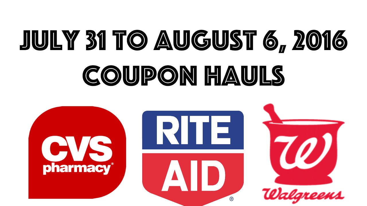 CVS, Rite Aid and Walgreens haul July 31 to August 6, 2016 - YouTube