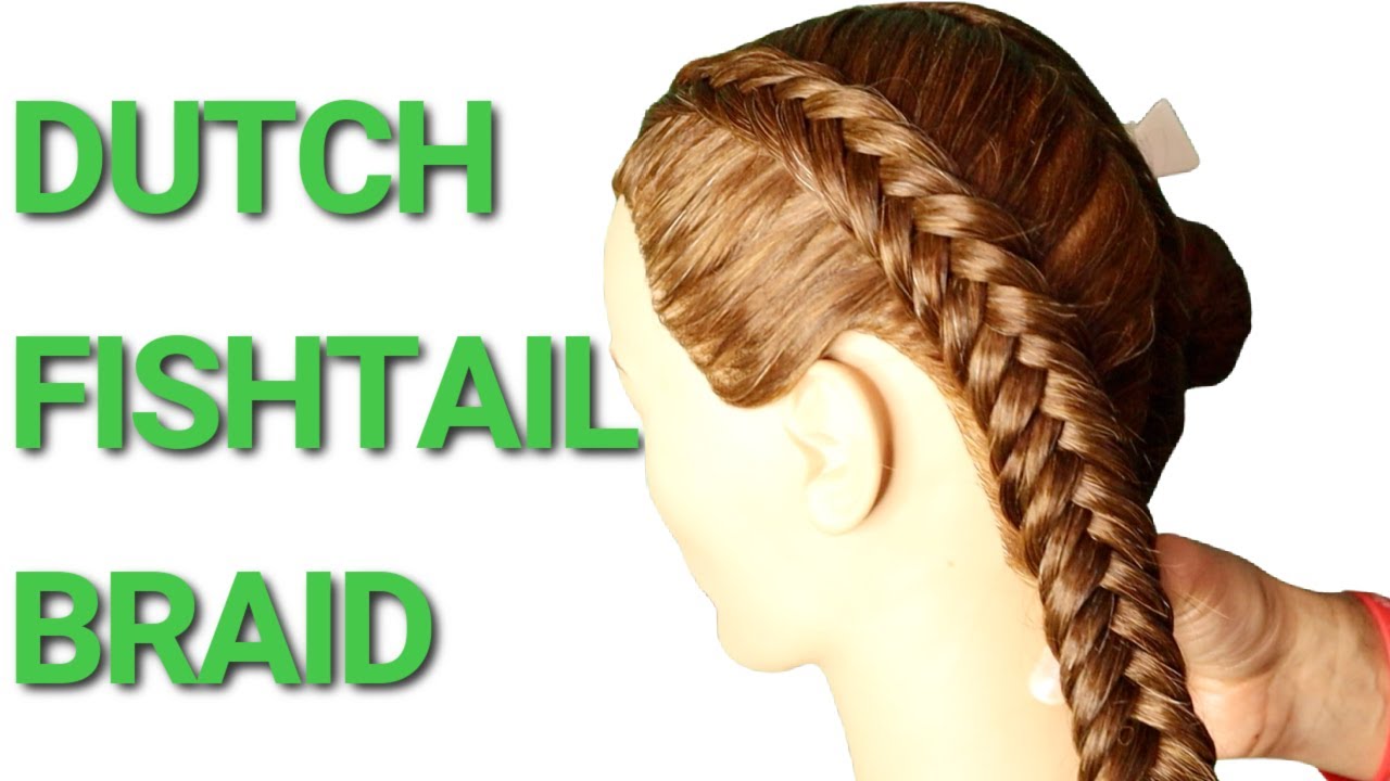 How to do Dutch Fishtail Braids - YouTube