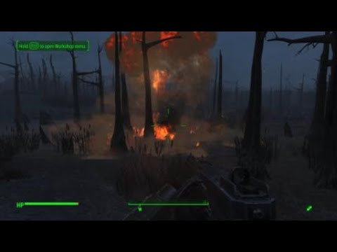 Fallout 4 totally forgot i planted mines which always works - YouTube