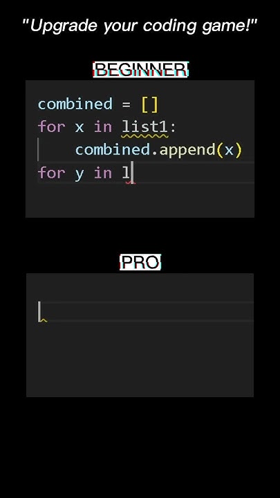 Beginner😅 Vs Pro😎 Merging Lists Made Easy 📝 Python Programming