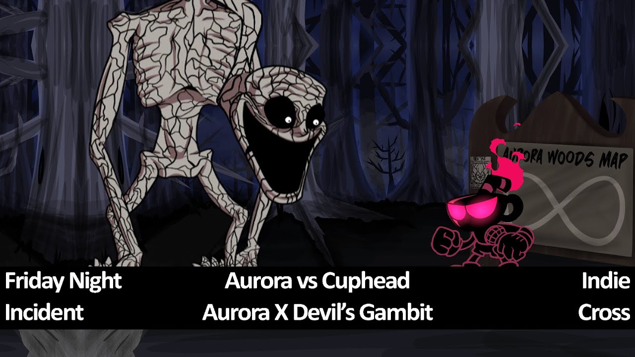 [FNF Mashup] Aurora vs Cuphead | Aurora X Devil's Gambit - YouTube