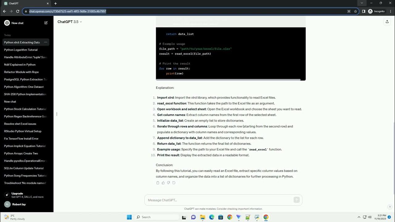 Python XLRD Get Column Values by Column Names into List of Dictionaries - YouTube